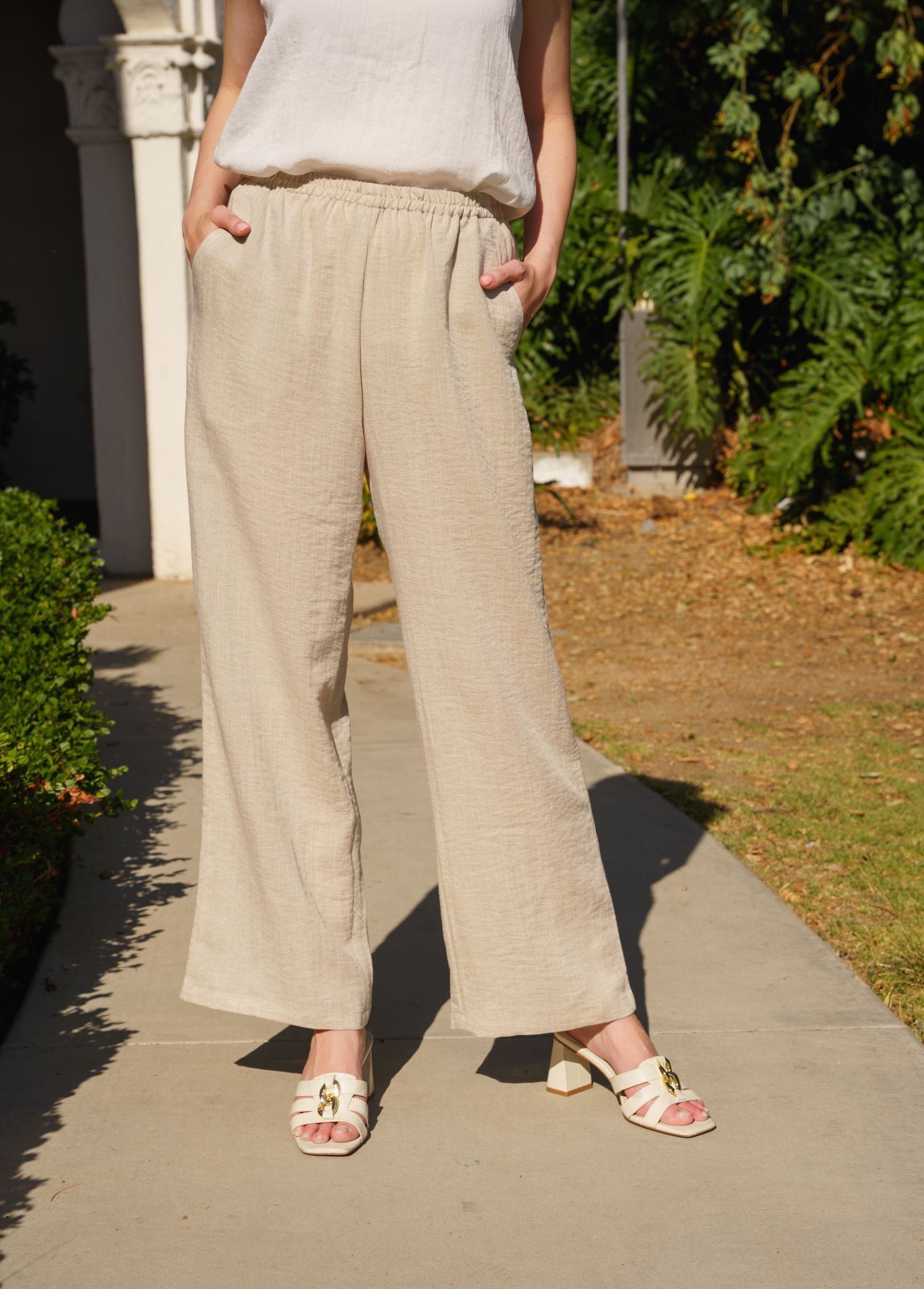 AAPT03 - Classic Full Linen Pants with Pockets – Fridaze - Linen Redefined