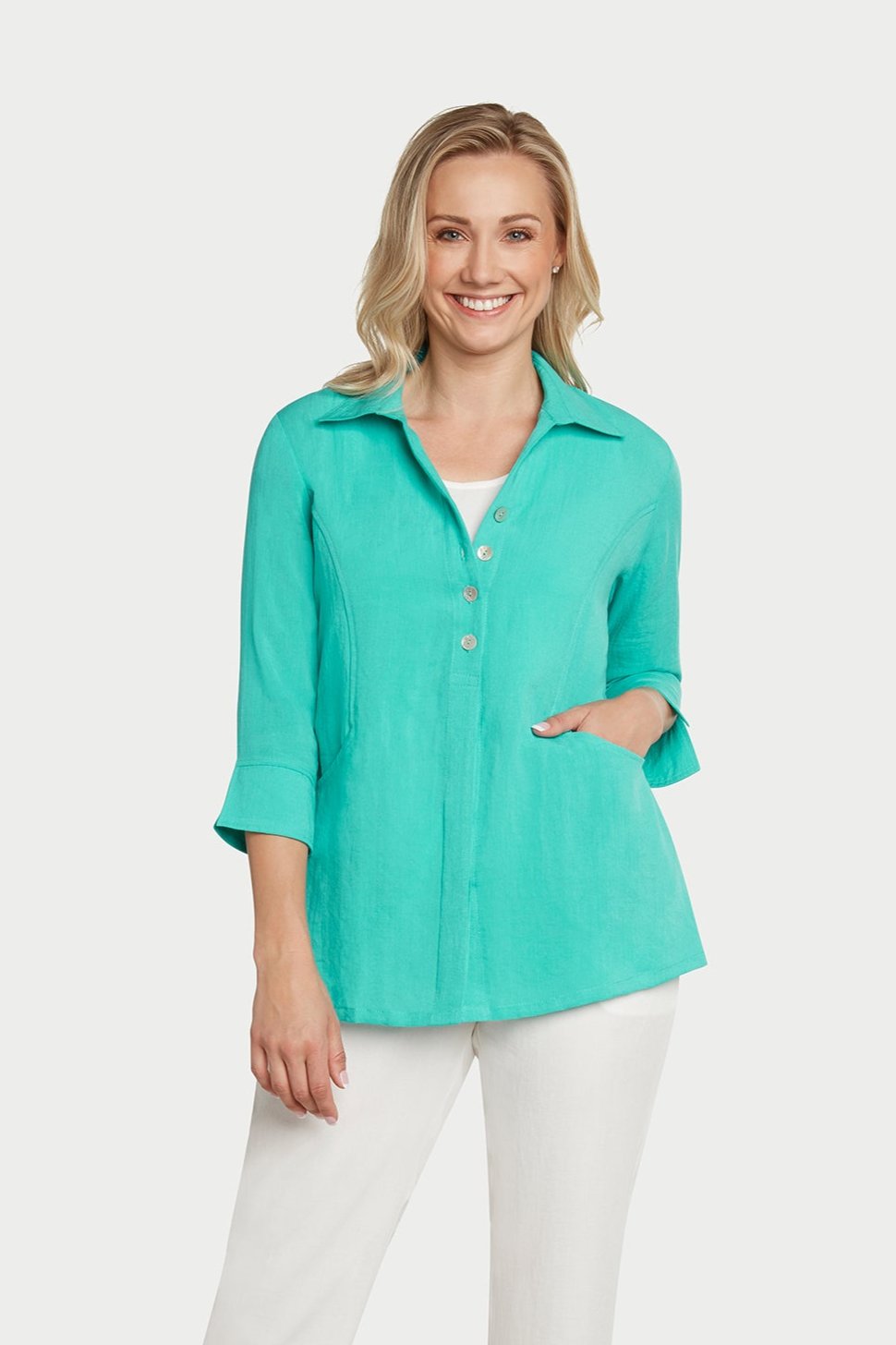 AA267 - Scoop Pocket Linen Shirt – Fridaze - Linen Redefined